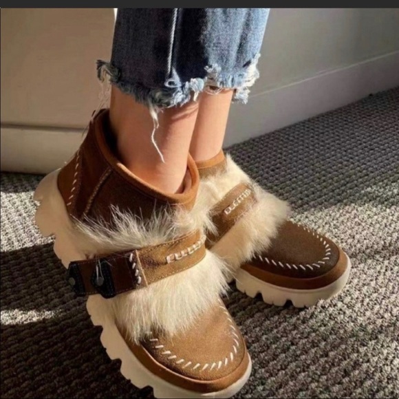 UGG | Shoes | Ugg Fluff Punk Ankle Boot | Poshmark